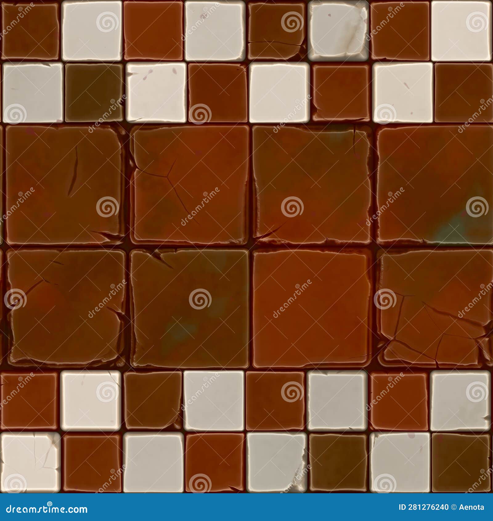 Repeating Ceramic Mosaic Pattern Stock Illustration - Illustration of ...