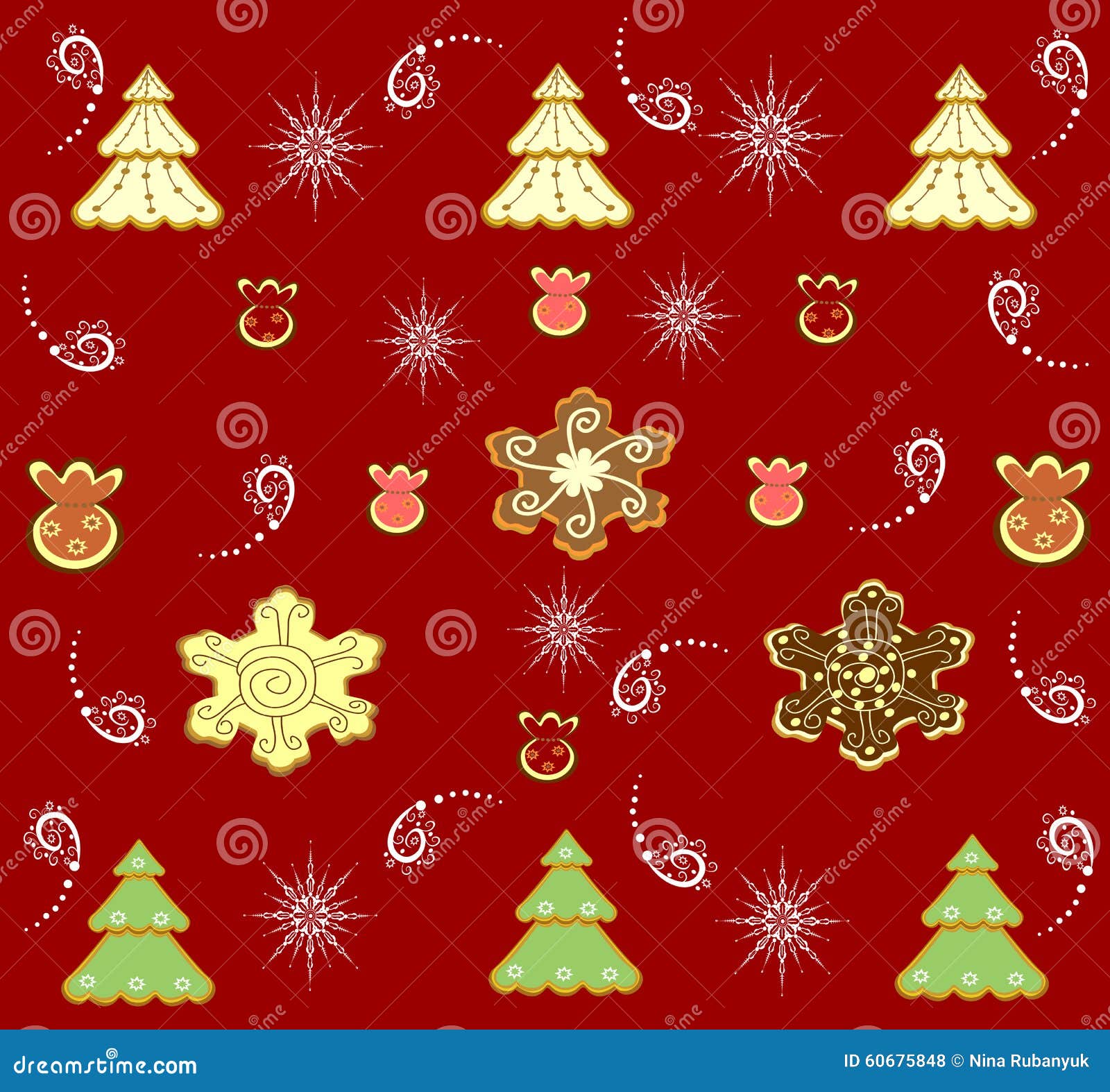 Repeating Christmas Background Illustration Stock Illustration ...