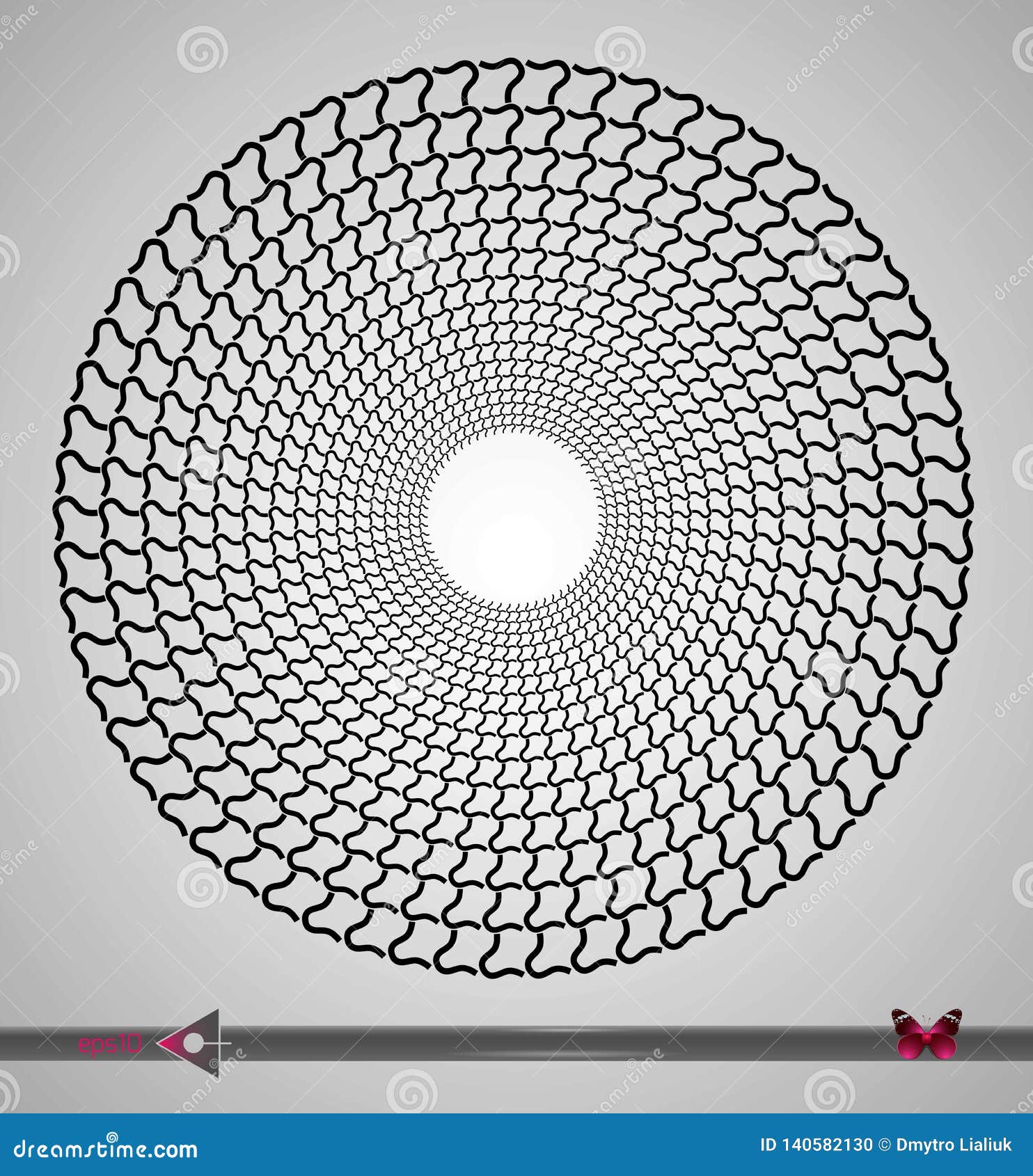 Repeating Circular Black and White Pattern. Round Background for Design ...