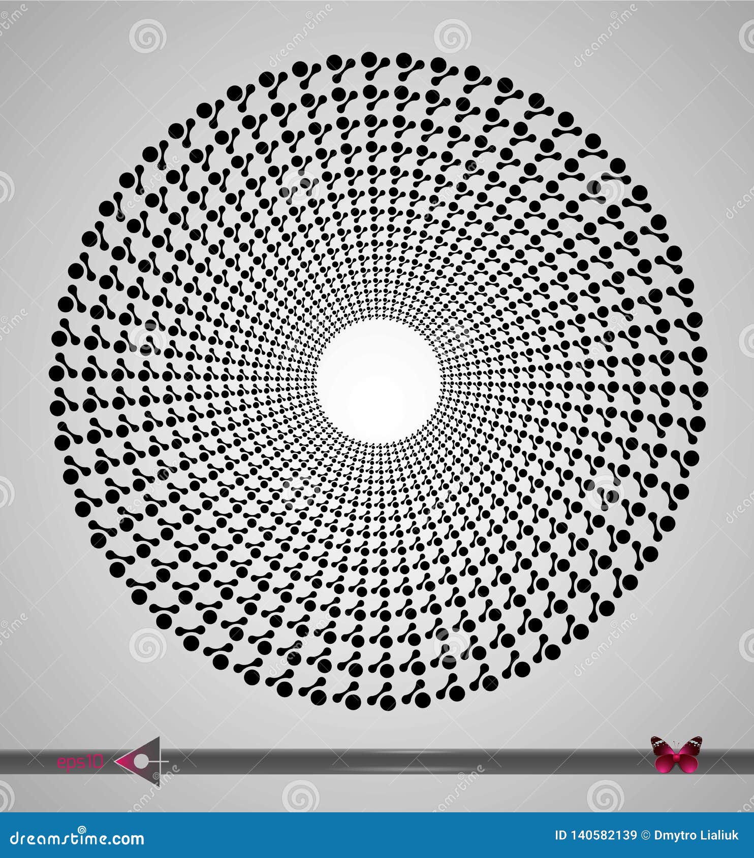 Repeating Circular Black and White Pattern. Round Background for ...