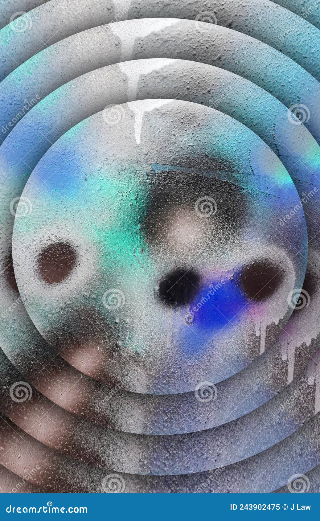 Repeating Circular Dripping Paint Design Stock Illustration ...