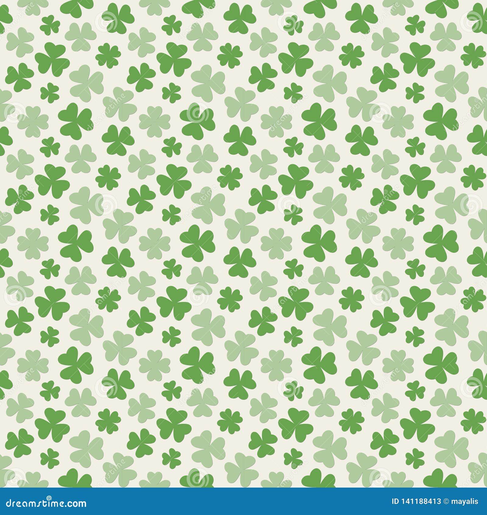 Repeating Clover Leaf Pattern Stock Vector - Illustration of element ...
