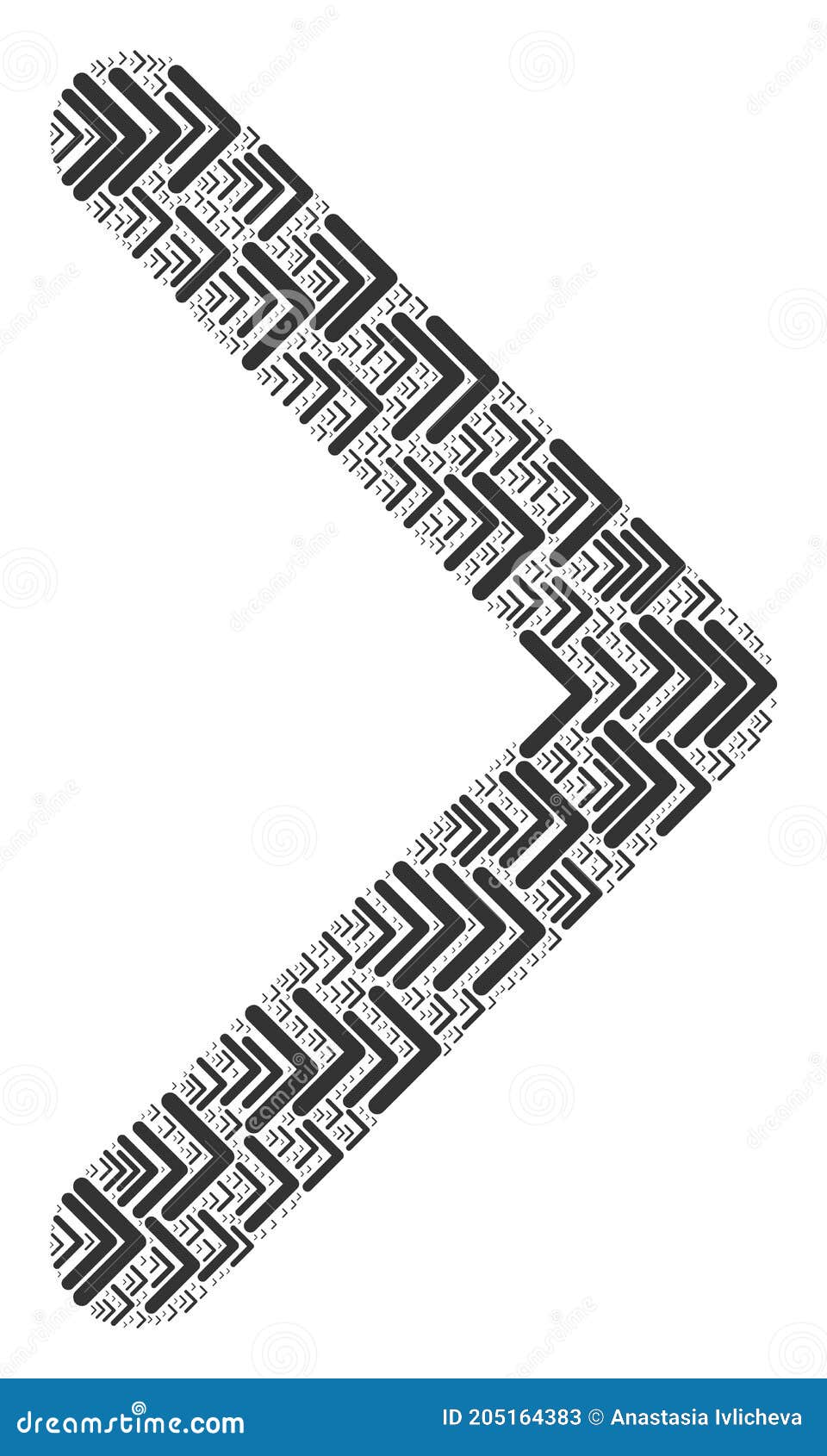 Direction Right Recursion Composition of Itself Icons Stock Vector ...