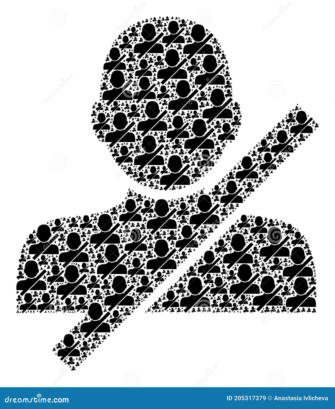 Restricted User Recursion Mosaic of Itself Icons Stock Vector ...