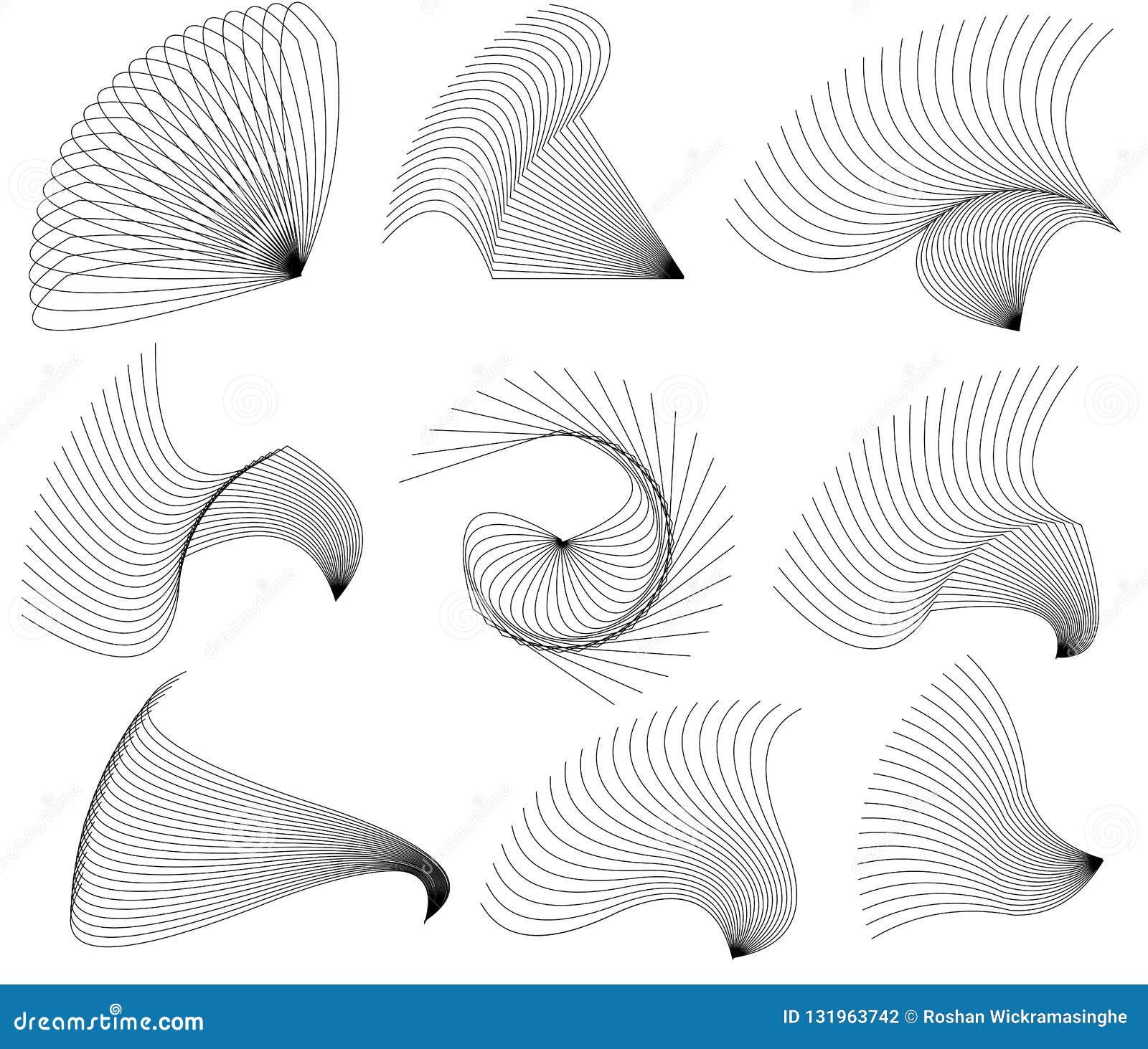 Repeating Curve Designs Vector Illustration | CartoonDealer.com #131963742