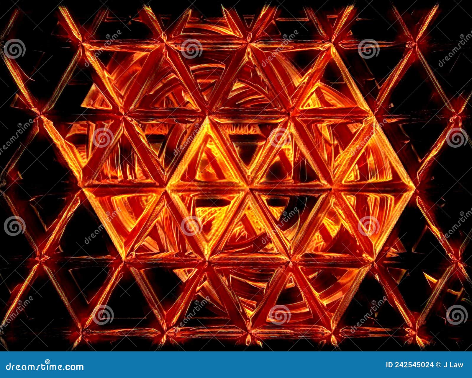 Triangular Molten Geometric Metal Glass Mosaic Tiles Stock Illustration ...