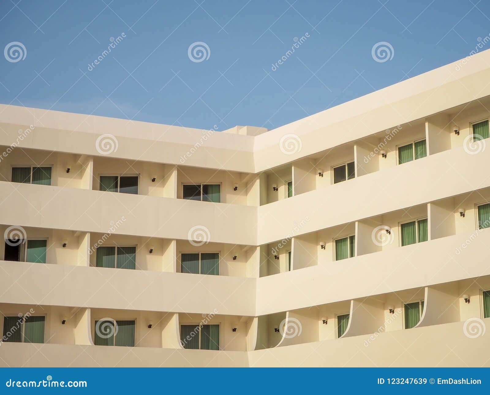 Repeating Facade of a Building in Mexico Stock Image - Image of housing ...