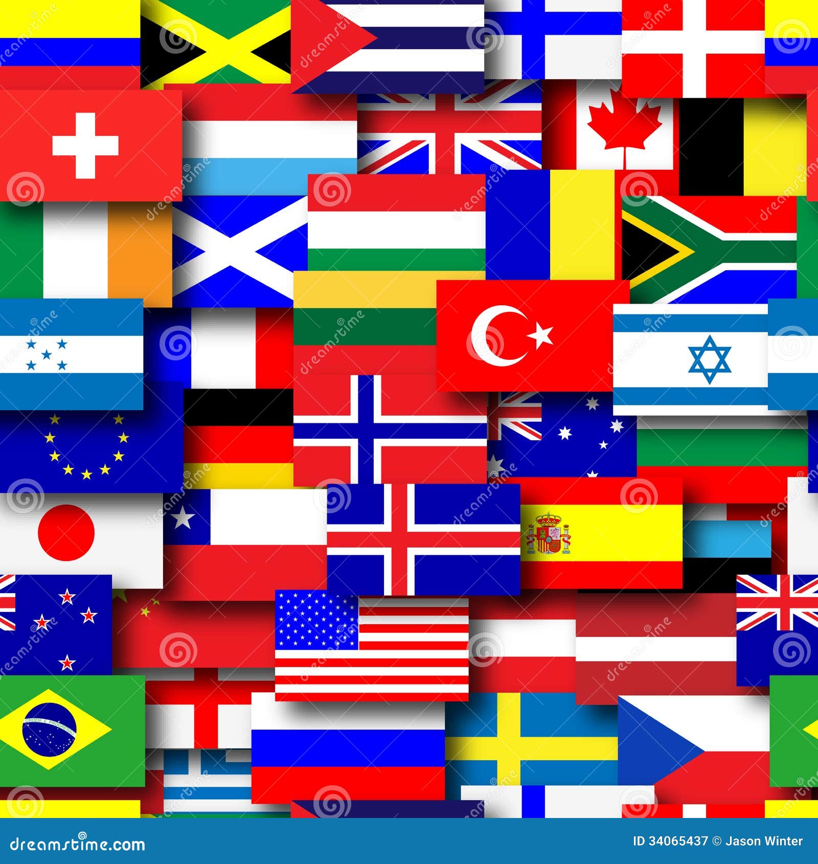 Repeating Flags Background stock illustration. Illustration of irish ...