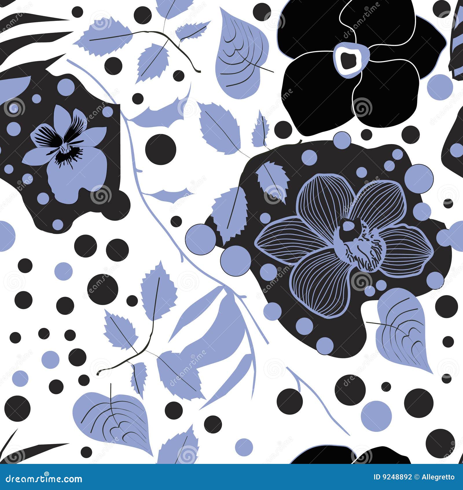 Repeating floral pattern stock illustration. Illustration of revival ...