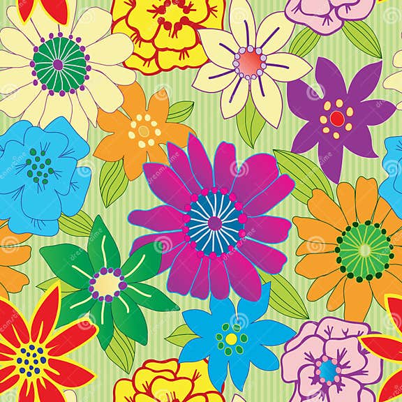 Repeating Flower Background Stock Vector - Illustration of pattern ...