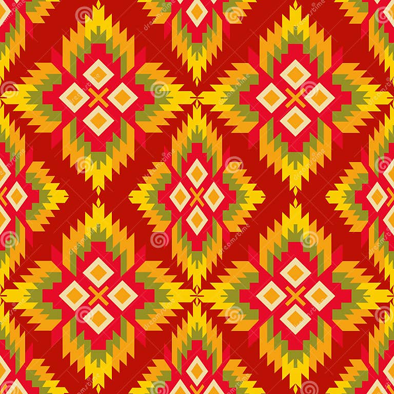Repeating Geometric Pattern With Triangles Stock Vector Illustration
