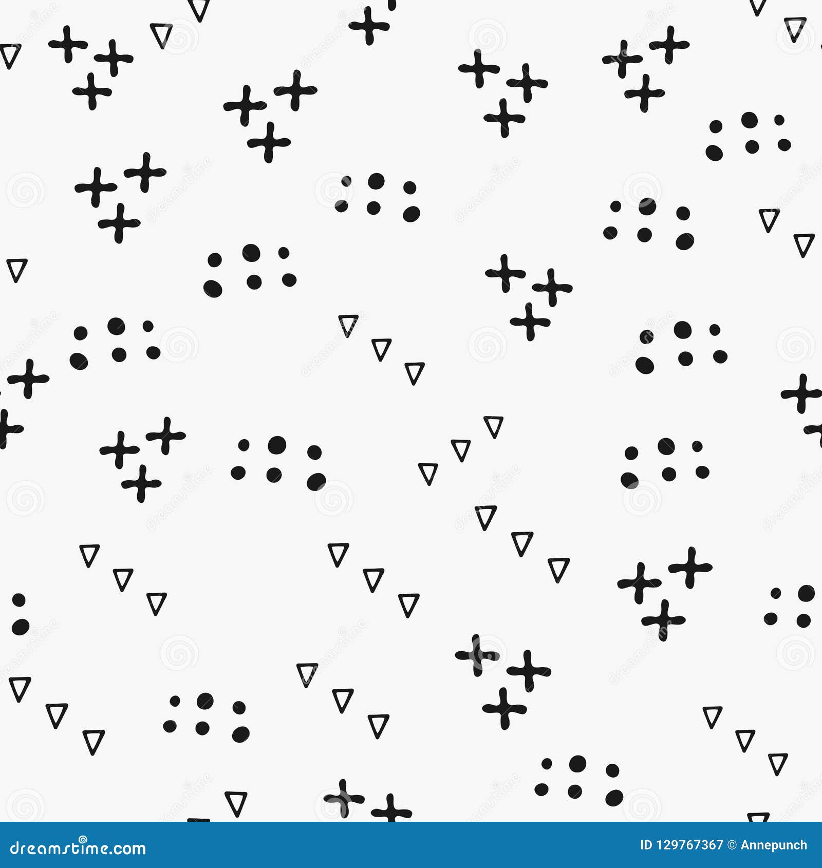 Repeating Geometric Shapes Drawn by Hand. Sketch, Doodle. Stock Vector ...