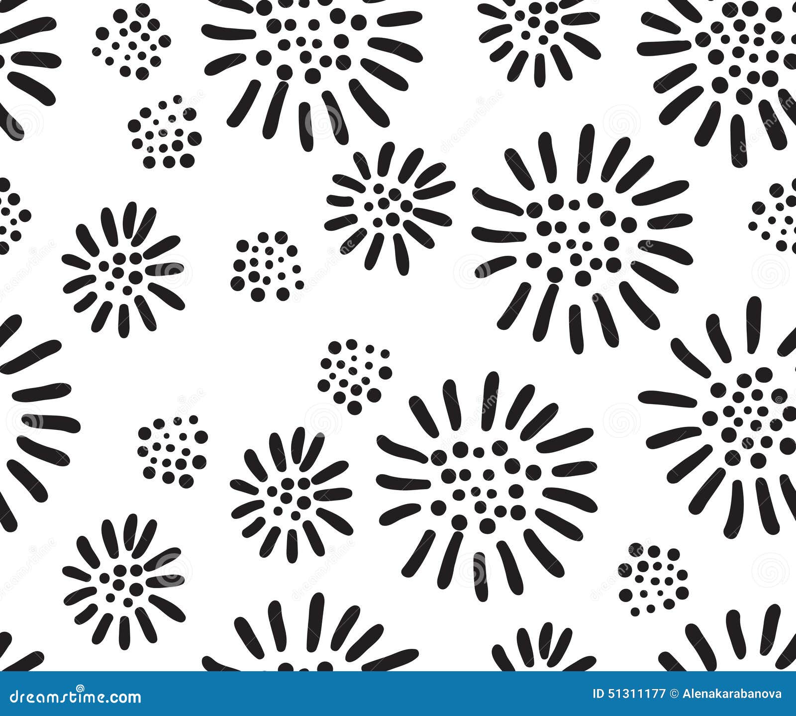 Repeating Geometric Tiles with Dotted Flowers Stock Vector ...