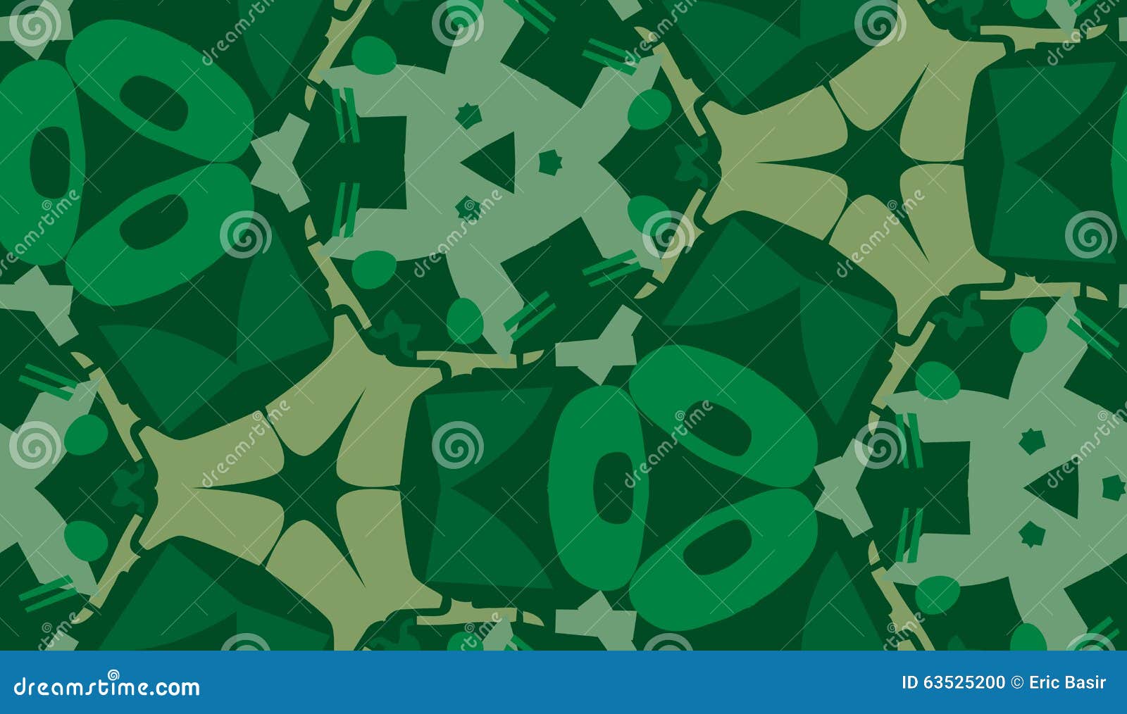 Repeating Green Abstract Wallpaper Stock Illustration - Illustration of ...