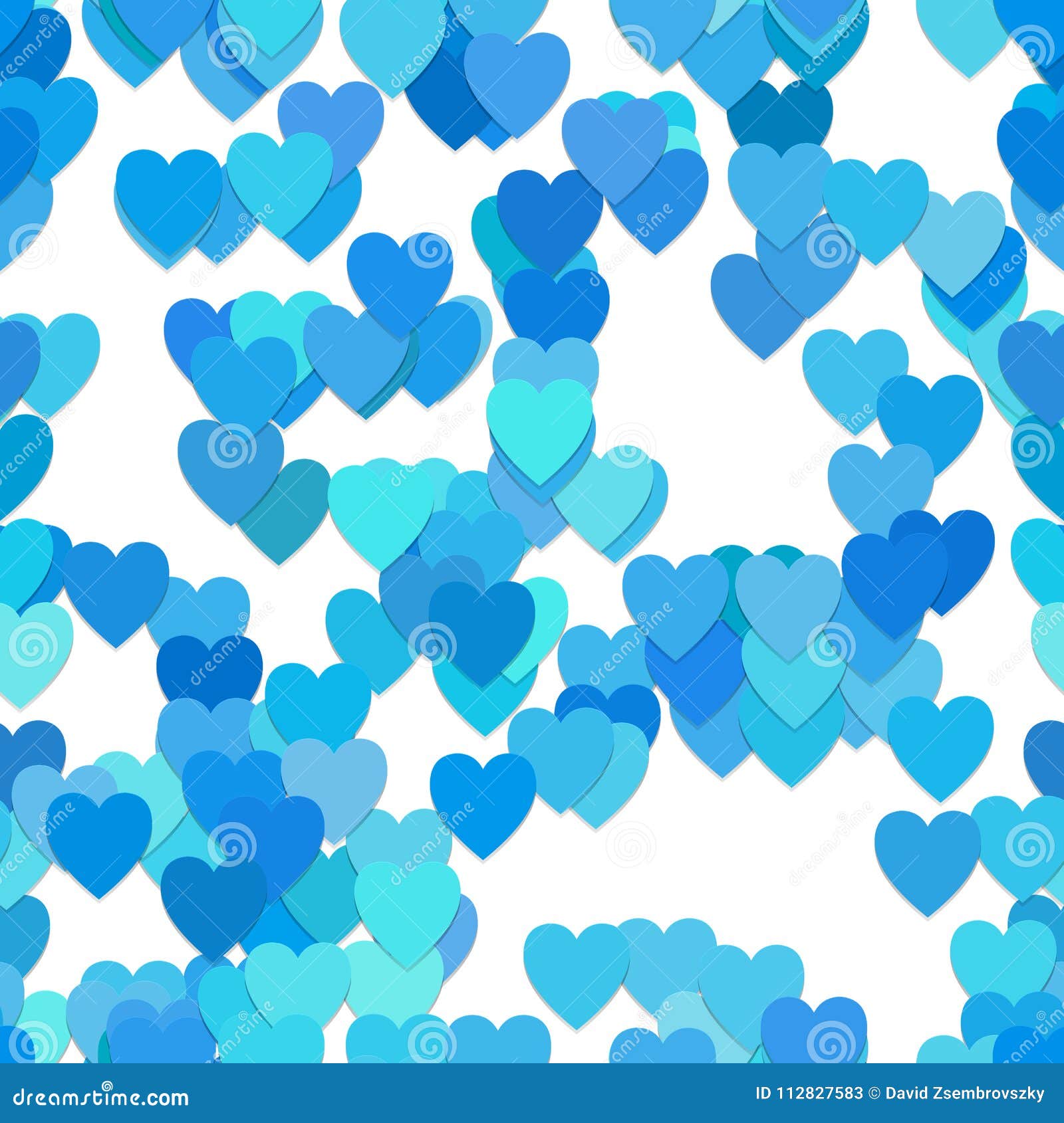 Repeating Heart Pattern Background - Vector Illustration from Hearts in ...