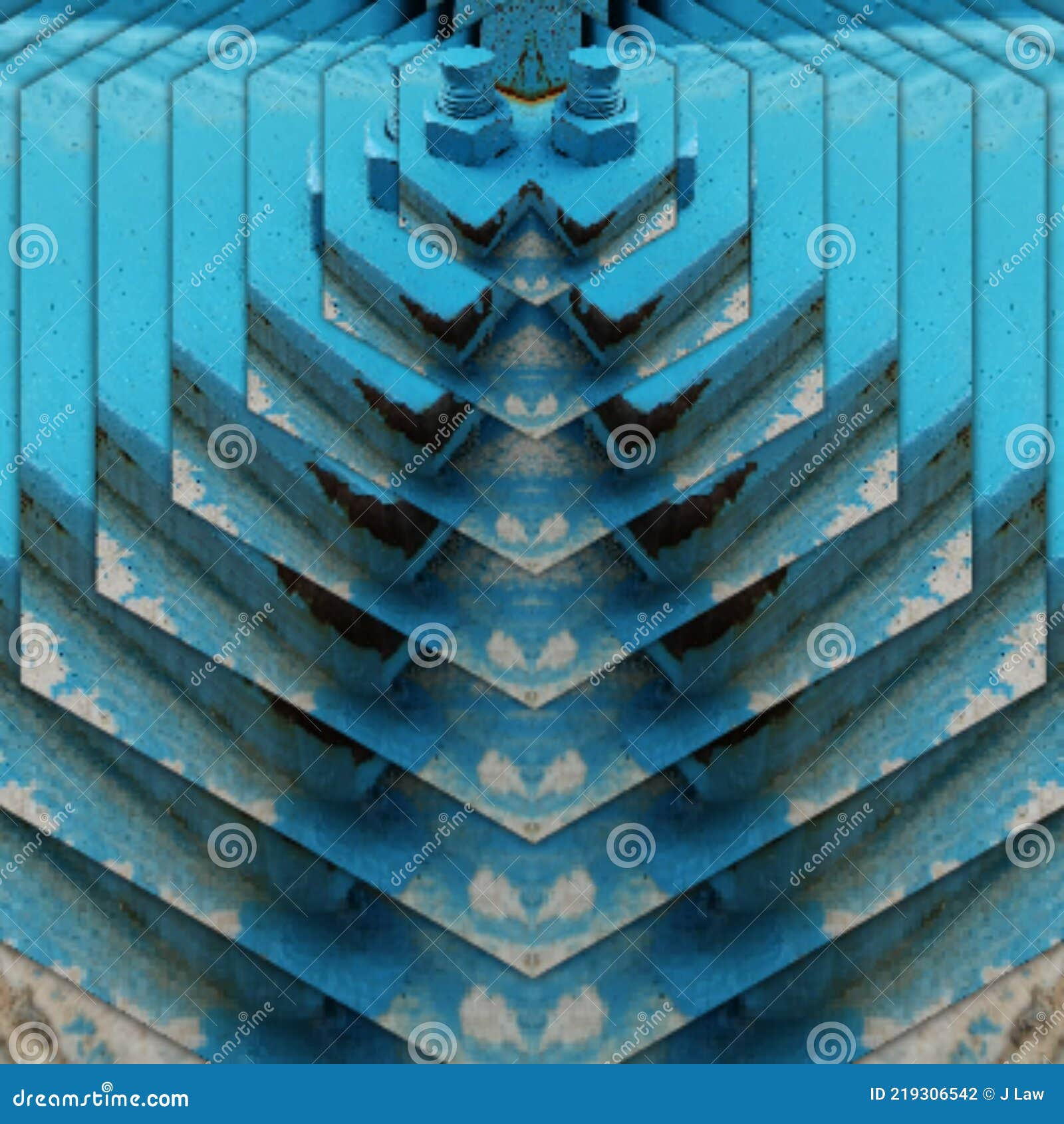 Repeating Hexagonal Design of Many Blue Bolts Stock Illustration ...