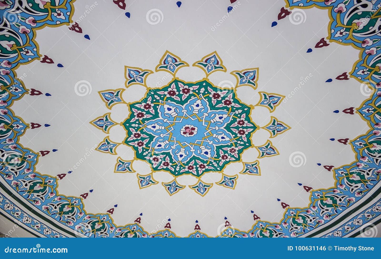 Islamic Ceiling Art Pattern from a Turkish Mosque Stock Photo - Image ...