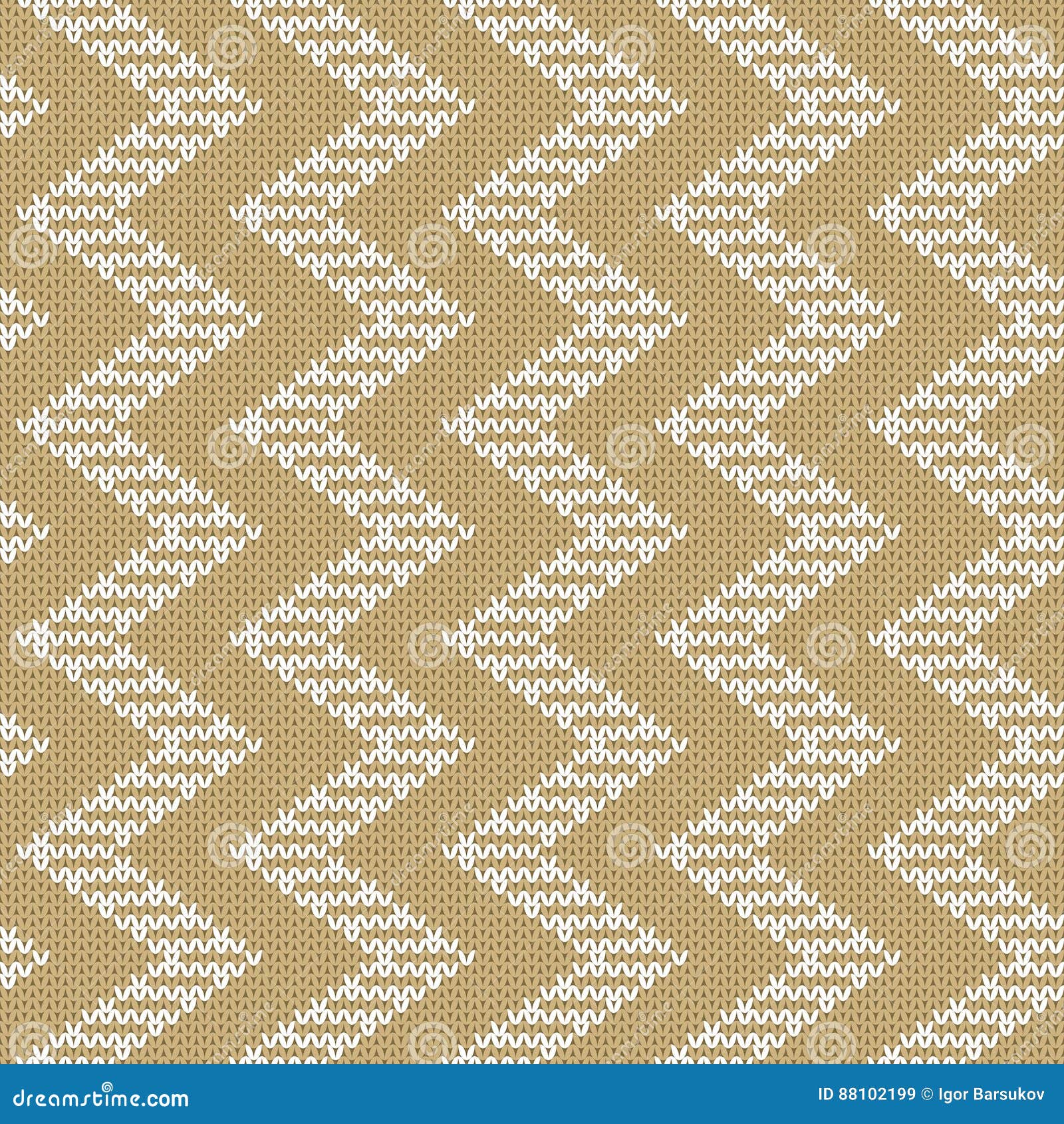Repeating Knitted Seamless Pattern with Zigzag Stock Vector ...