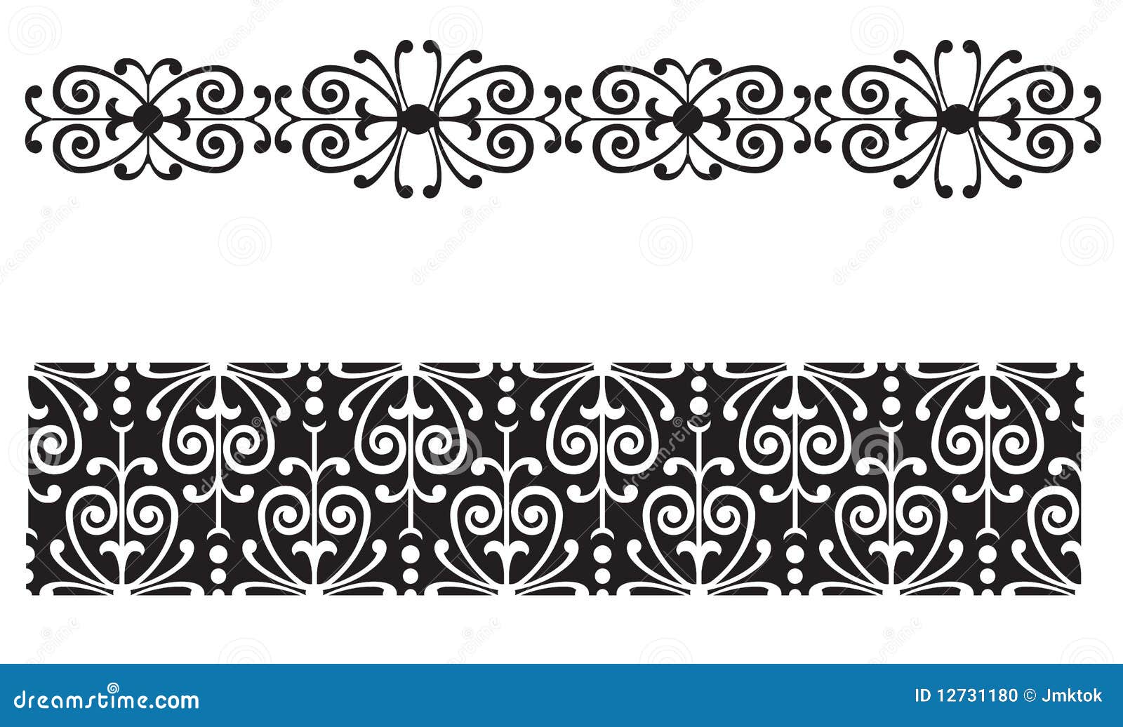 Repeating Lace Border stock vector. Illustration of space - 12731180