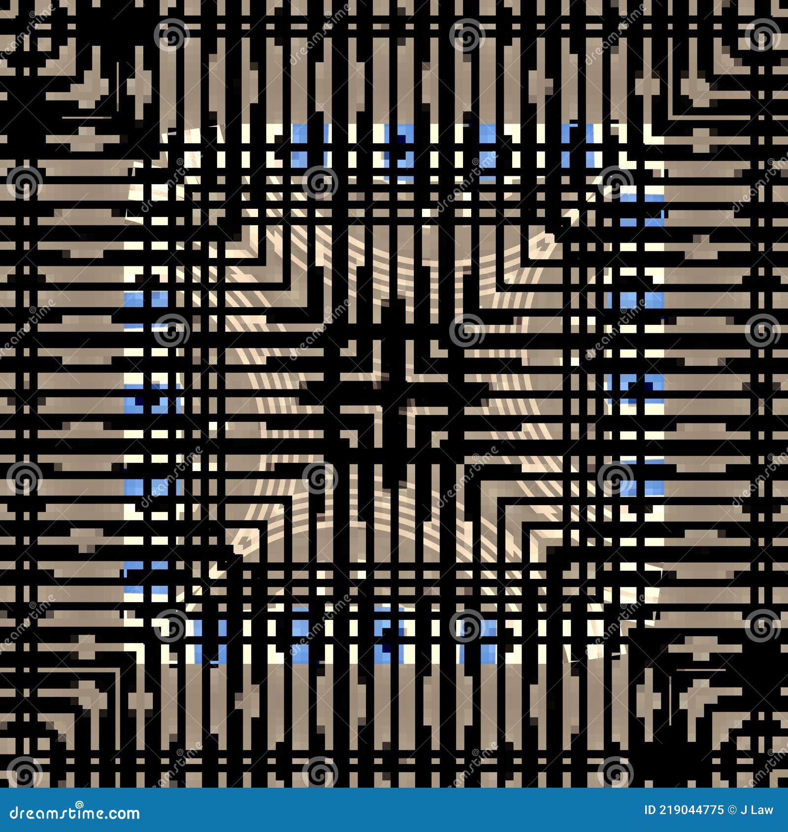 Repeating Line and Grid Pattern Creating an Abstract Contemporary ...
