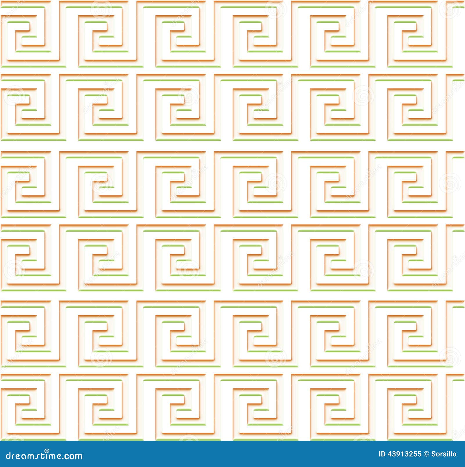 Repeating Maze Like Design Red and Green on White Stock Illustration ...