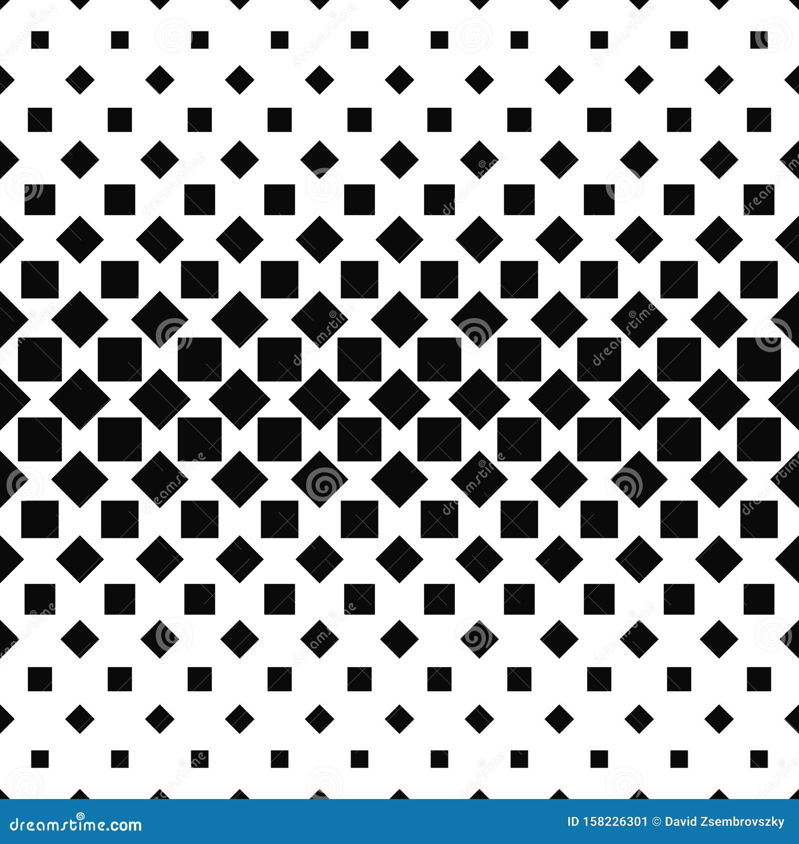 Repeating Monochromatic Abstract Square Pattern Stock Vector ...