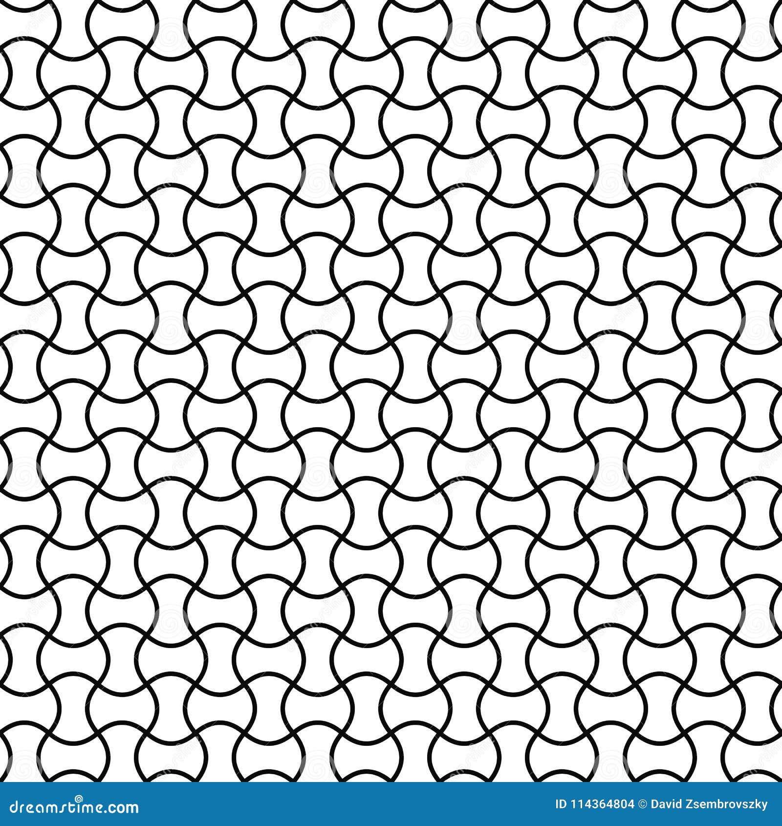 Repeating Monochrome Curly Line Pattern Stock Vector - Illustration of ...