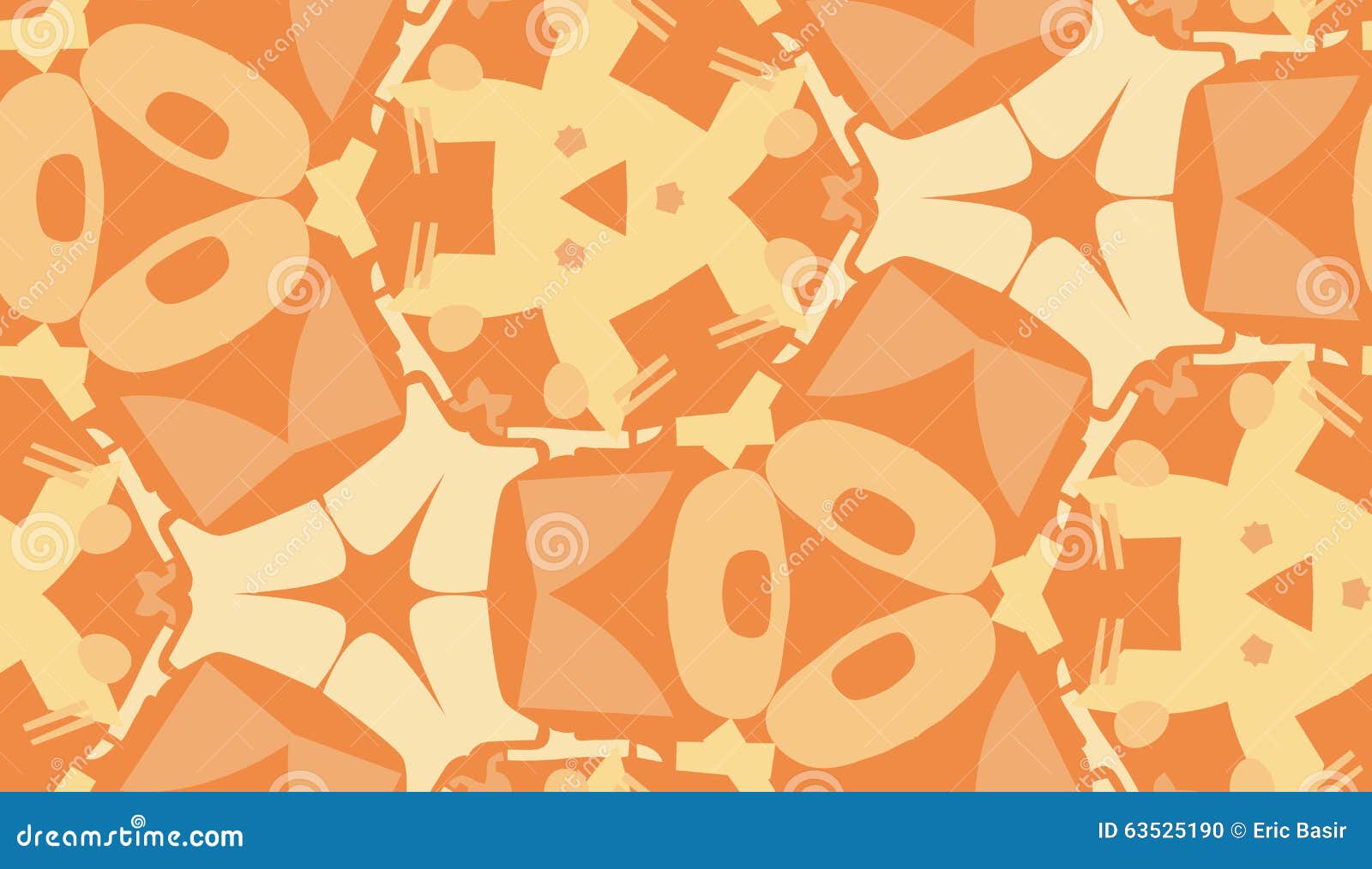 Repeating Orange Abstract Wallpaper Stock Illustration - Illustration ...