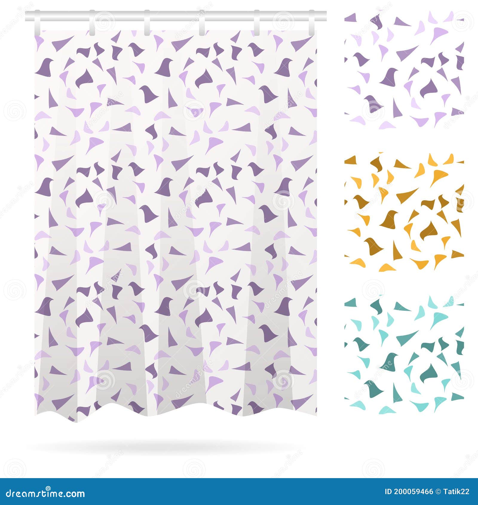 Repeating Pattern of Abstract Shapes. Example on Hanging Fabric Stock ...