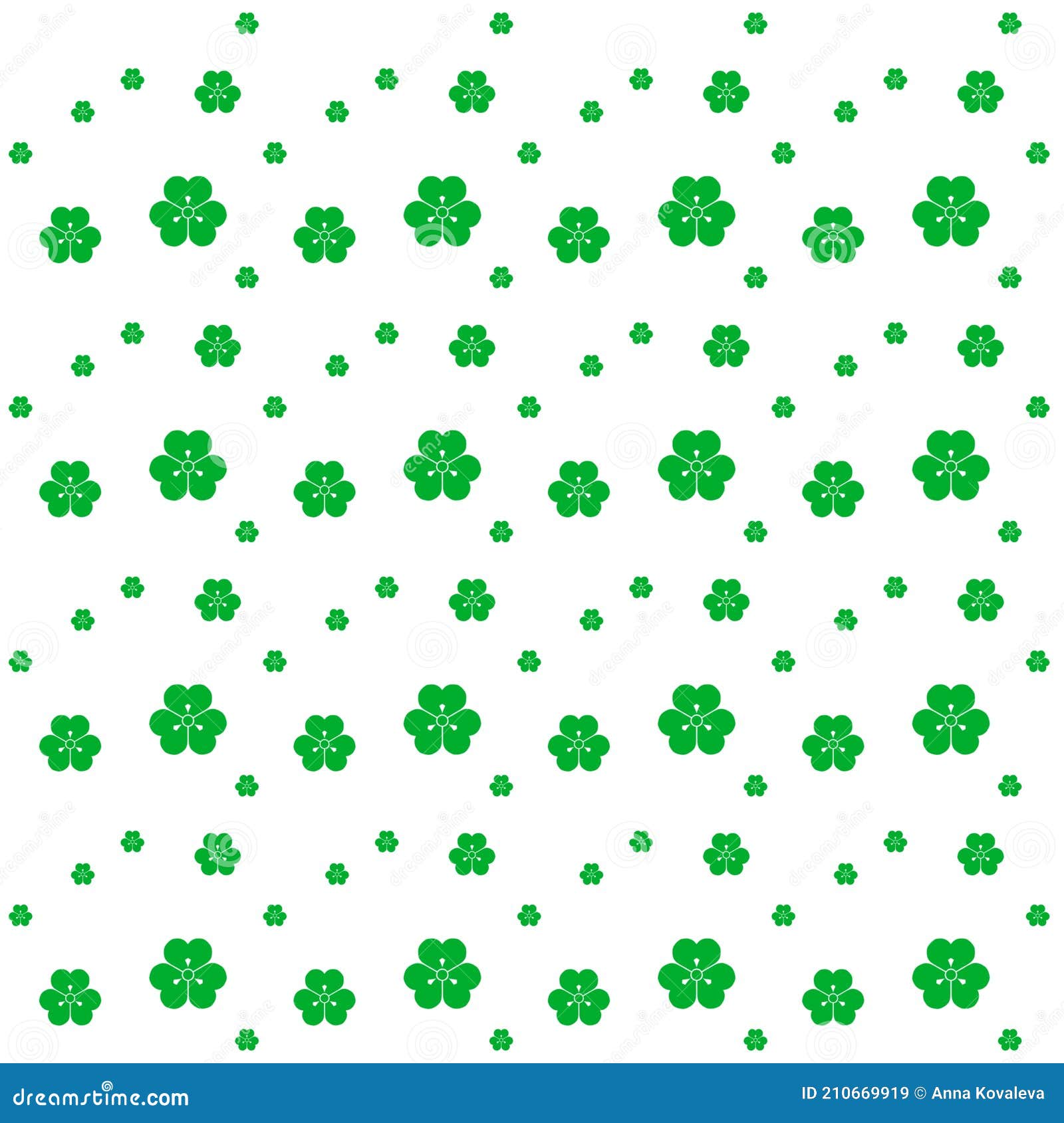 Repeating Pattern of Clover. Print for Wallpaper, Fabric, Wrapping ...