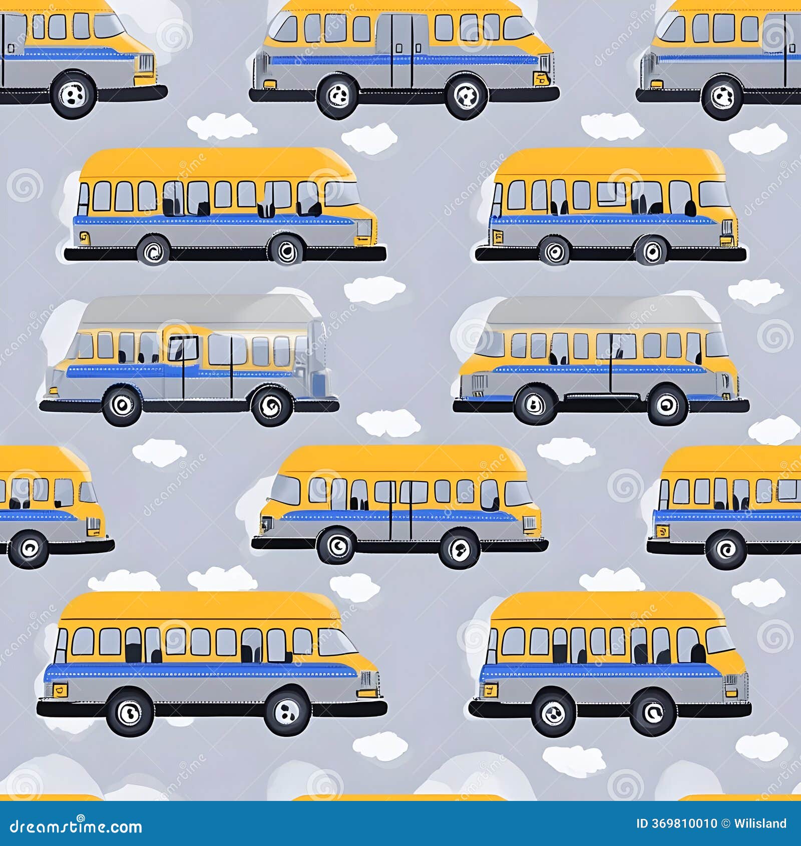 Colorful Buses With Balloons On A White Background Stock Illustration ...