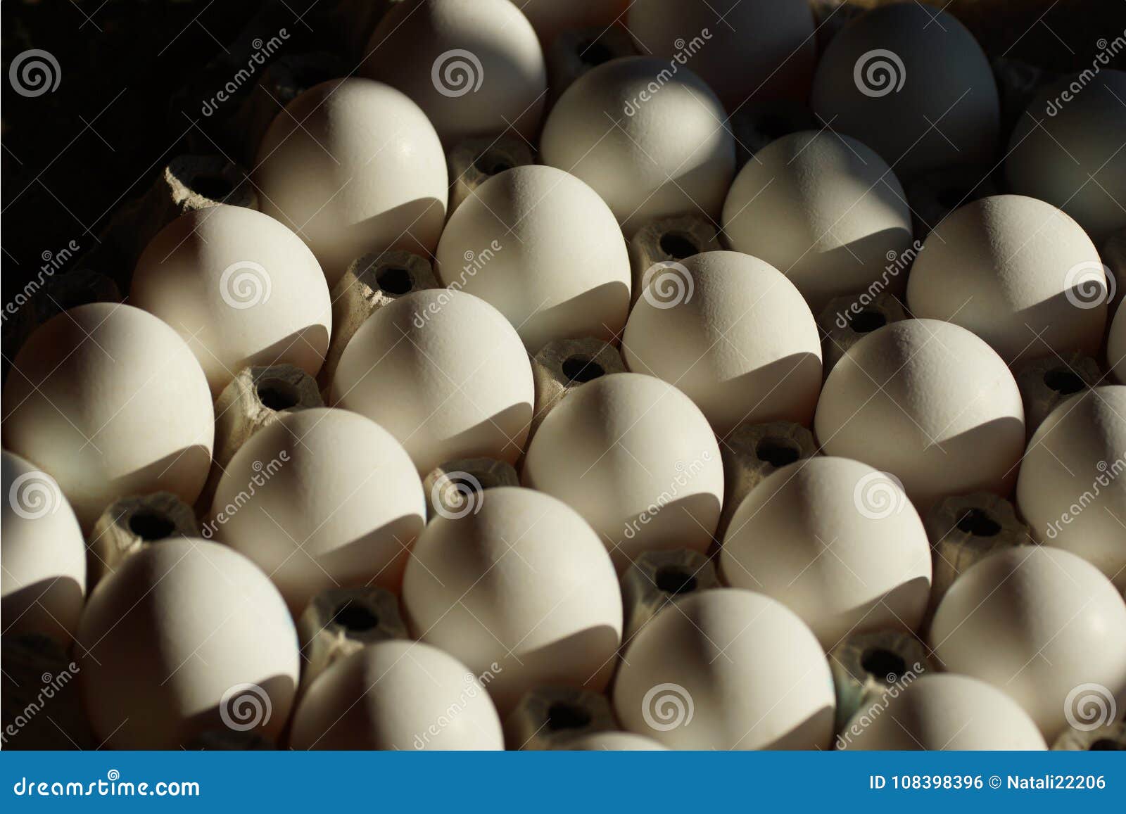 Repeating Pattern. Egg in a Tray of Eggs. Stock Photo - Image of ...