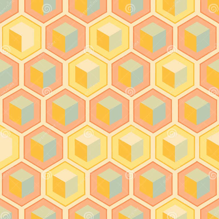 A Repeating Pattern Forming a Geometric Honeycomb Pattern Stock ...