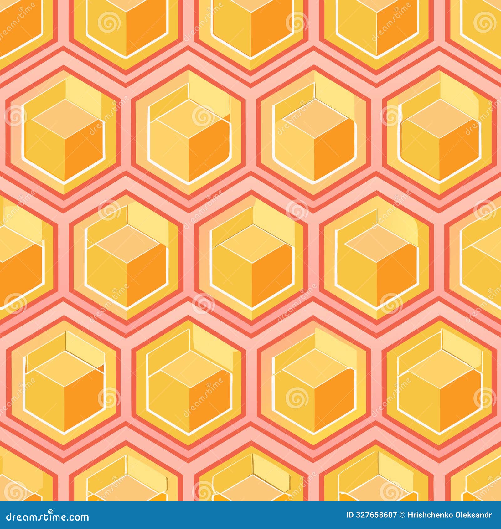 A Repeating Pattern Forming a Geometric Honeycomb Pattern Stock ...