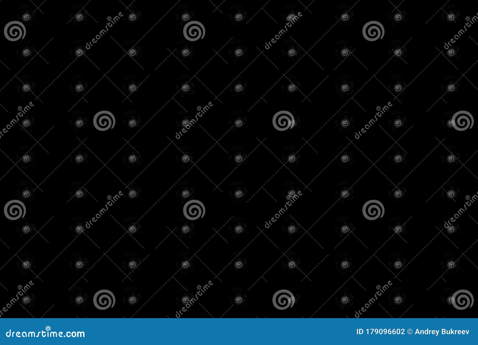 Repeating Pattern of a Glowing Circle Image on a Black Background As a ...