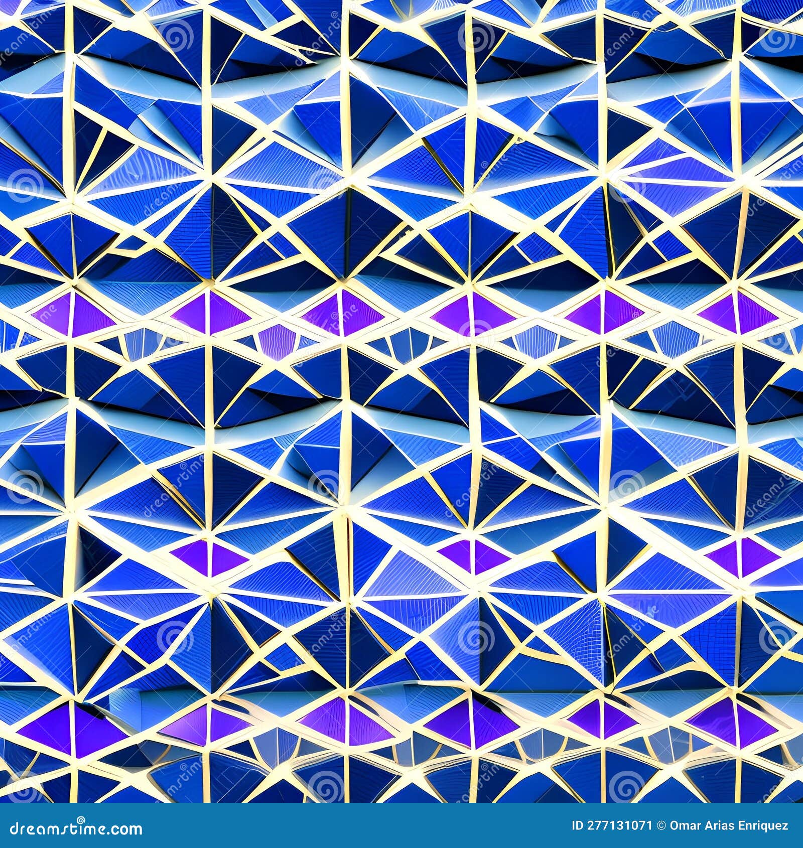 A Repeating Pattern of Interlocking Diamonds in Shades of Blue and Purple3, Generative AI Stock ...