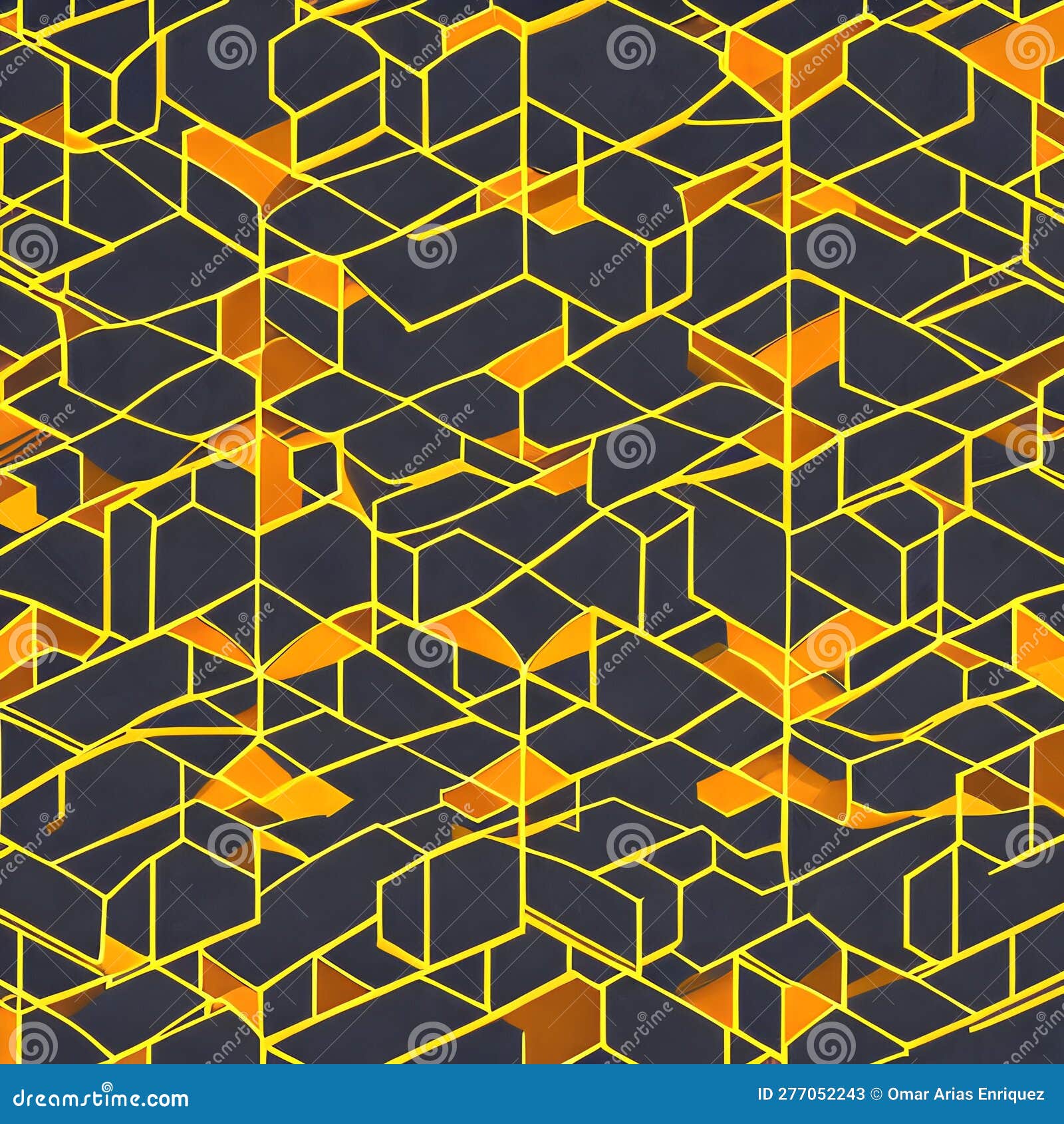 A Repeating Pattern of Interlocking Diamonds in Shades of Yellow and ...