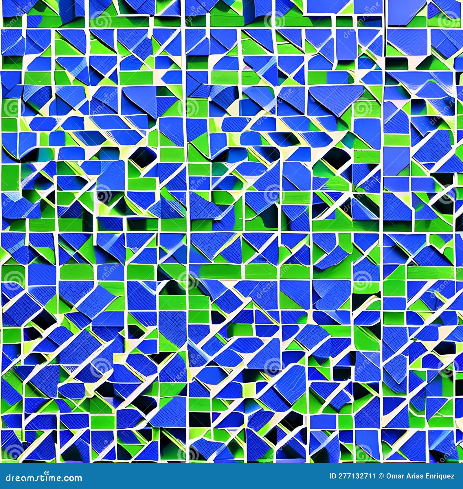 A Repeating Pattern of Interlocking Squares in Shades of Blue and ...