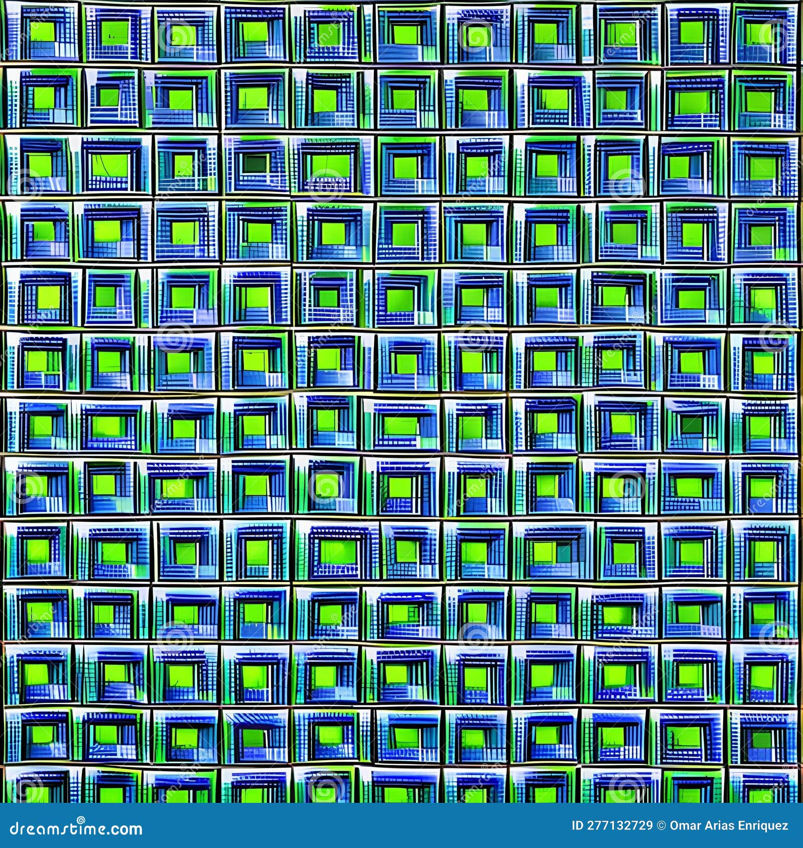 A Repeating Pattern of Interlocking Squares in Shades of Blue and ...