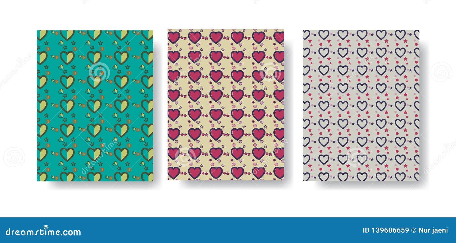 Repeating Pattern Love and Heart with Other Shape. Can Use for ...