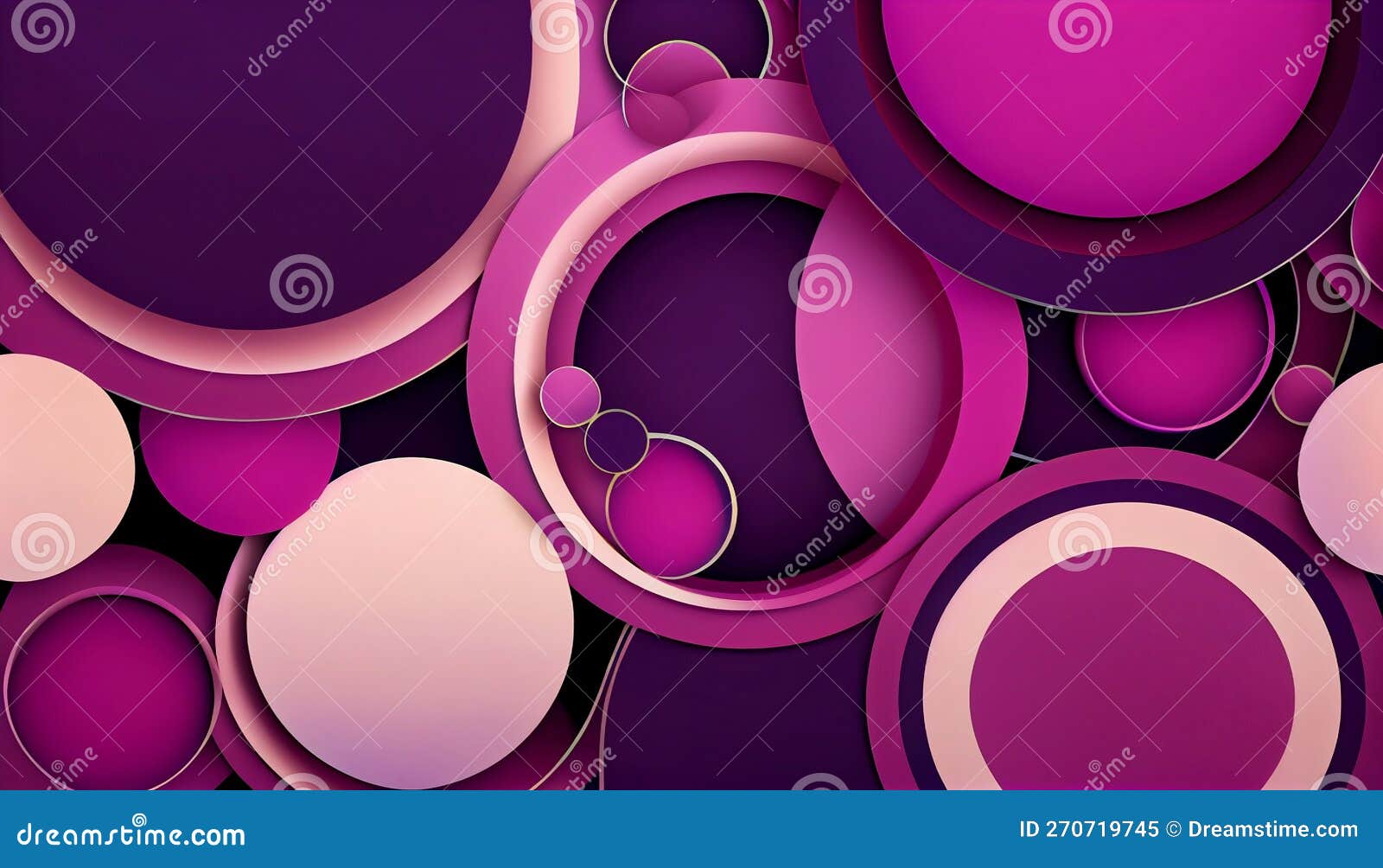 A Pattern of Overlapping Circles in Shades of Pink and Purple ...