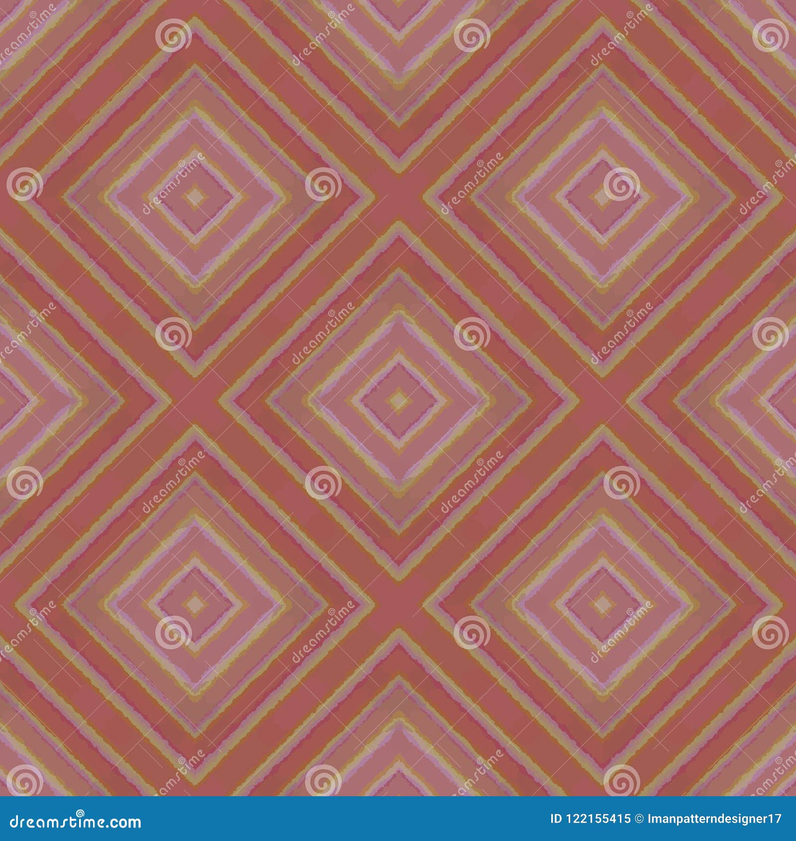 Repeating Pattern of Pink Rhombuses with Hand-painting Quality and ...