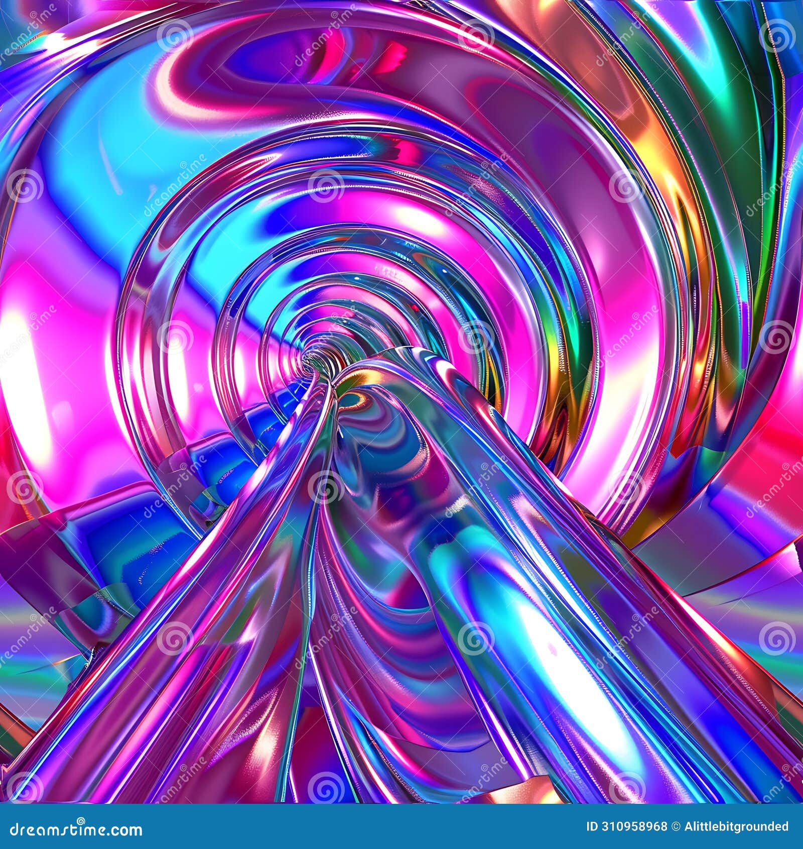 Repeating Pattern of a Prismatic, Iridescent Vortex of Color Stock ...