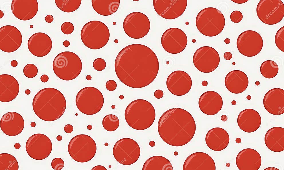 Repeating Pattern Red Circles on White Background, with Some Circles ...