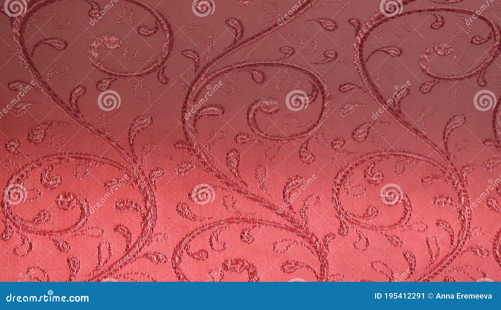 Repeating Pattern on Red Fabric Stock Image - Image of color ...