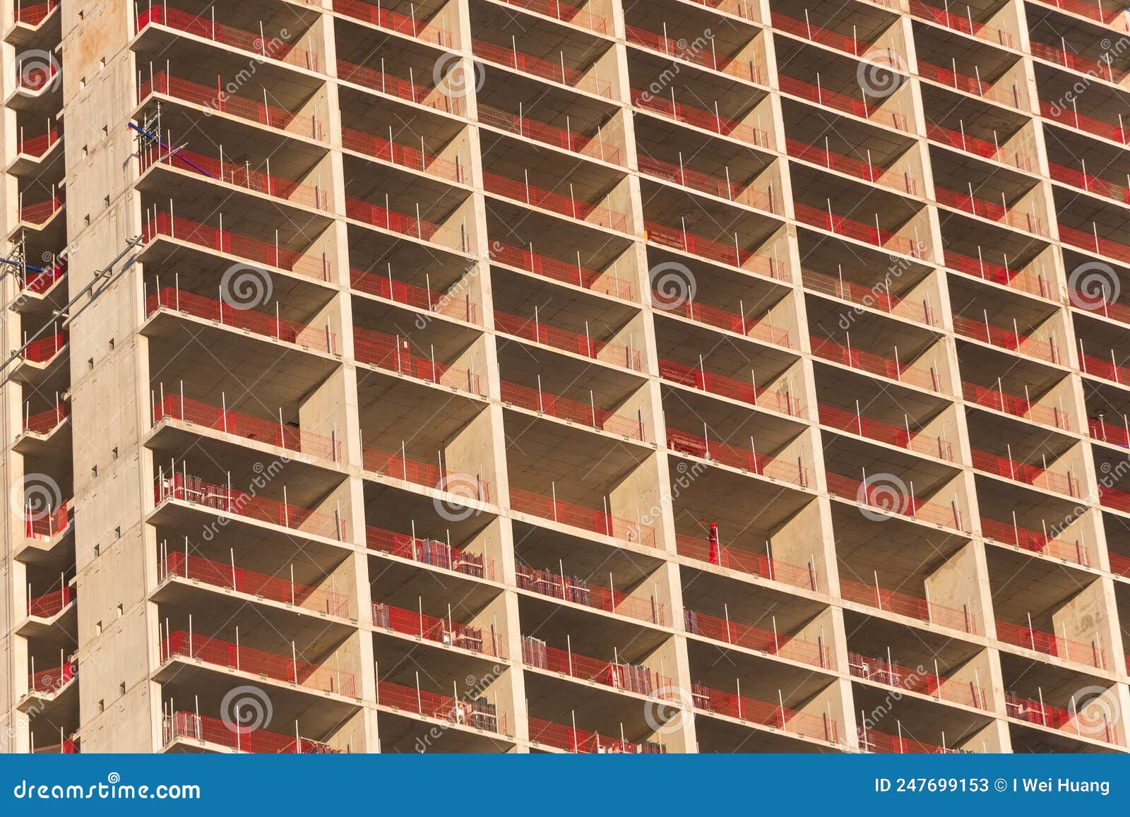 Repeating Pattern of a Residential Skyscraper Under Construction Stock ...