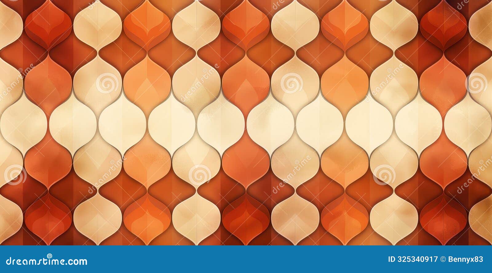 Vintage S Pattern in Orange and Beige Stock Illustration - Illustration ...