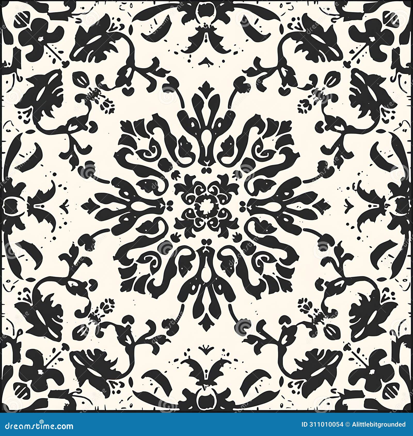 Repeating Pattern of Vintage Style Ceramic Tiles Stock Illustration ...