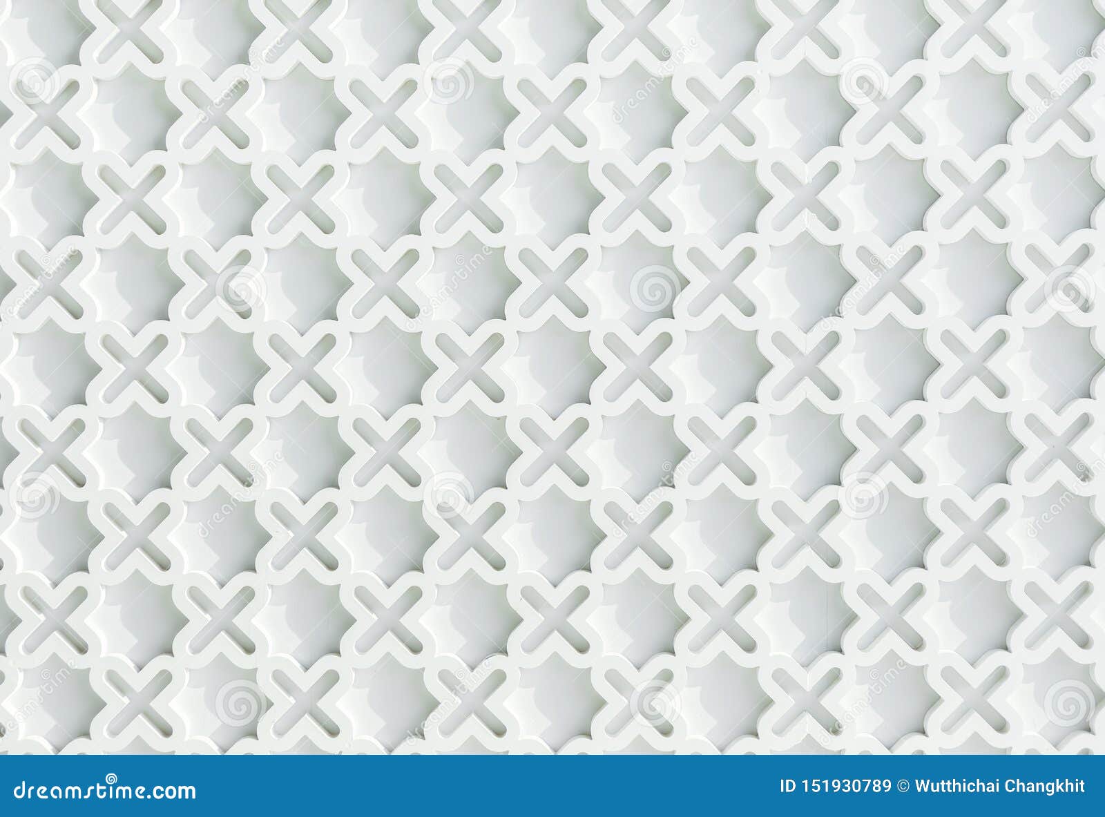 The Repeating Pattern of the Wall is a White Cross Geometric Style ...