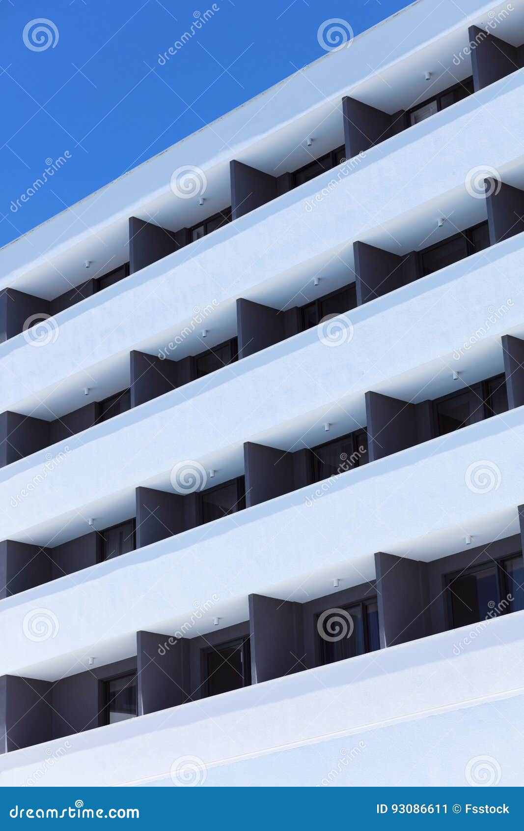 Repeating Pattern of Windows and Balcony. Building Front Stock Image ...
